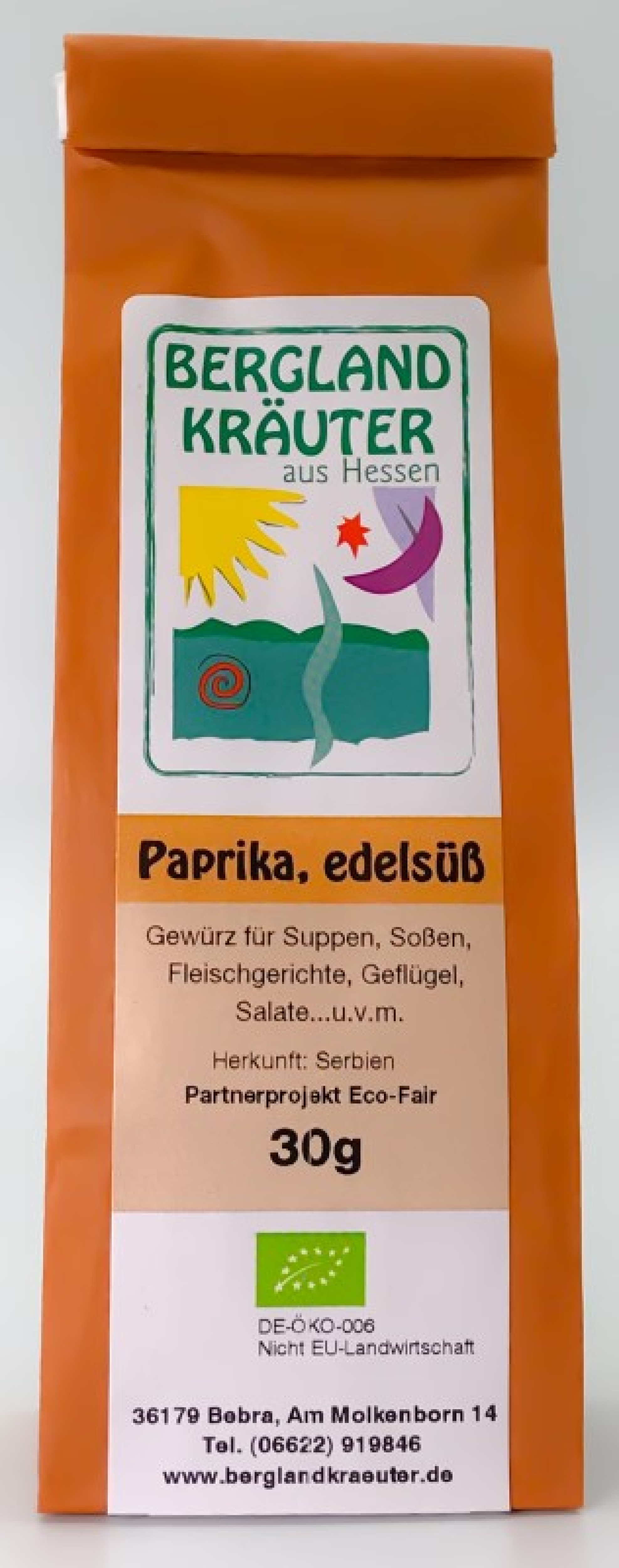 Berglandkräuter aus Hessen - Paprika, edelsüß, 30g